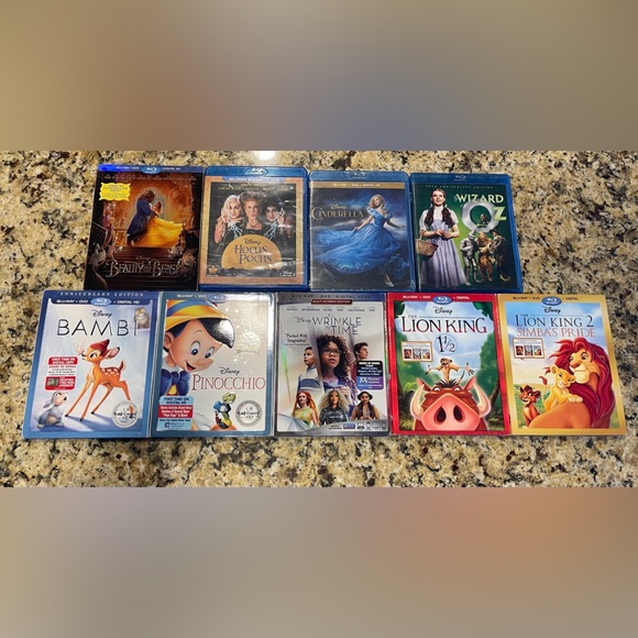 Disney | Media | Childrens Blue Ray Disc Collection Of 9 | Poshmark